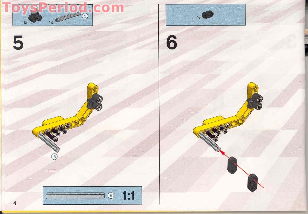 LEGO 8453-2 Front-End Loader, Black Box Instructions and Parts List