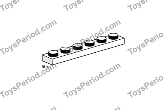 LEGO 3487 1x6 White Plates Set Parts List