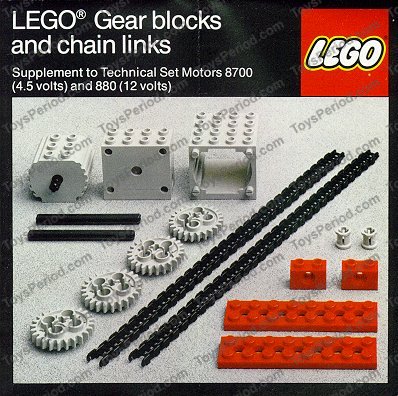 LEGO 872 Two Gear Blocks Instructions and Parts List