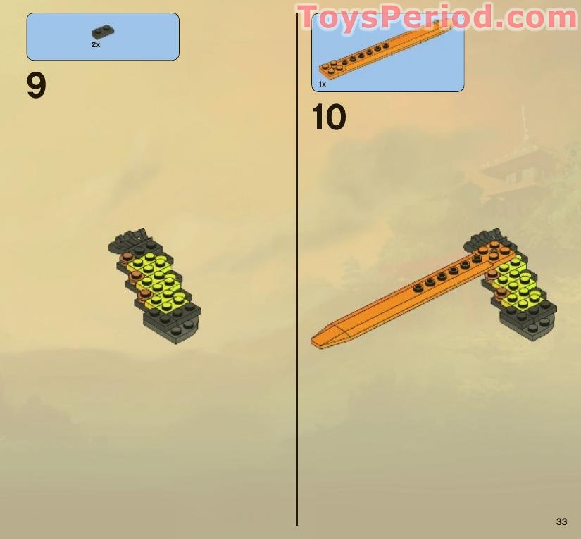 LEGO 2507 Fire Temple Instructions and Parts List