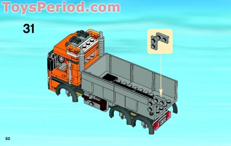 LEGO 4434 Tipper Truck Instructions and Parts List