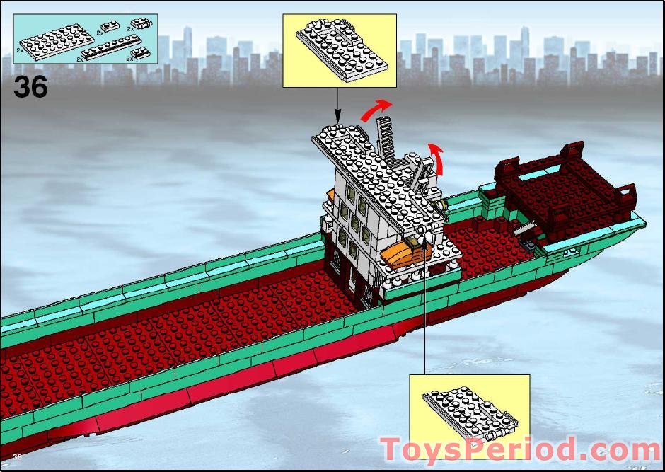 LEGO 10152-1 Maersk Sealand Container Ship 2004 Edition Instructions ...