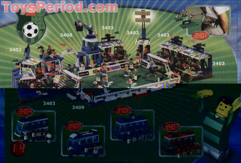 LEGO 3402 Small Grandstand with Lights Instructions and Parts List