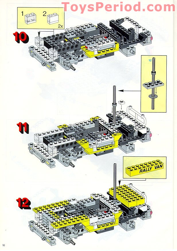 LEGO 5550 Custom Rally Van Instructions and Parts List