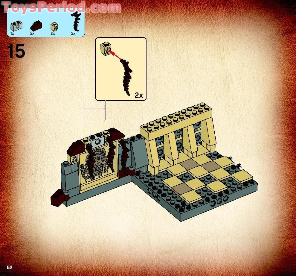 LEGO 7623 Temple Escape Instructions and Parts List