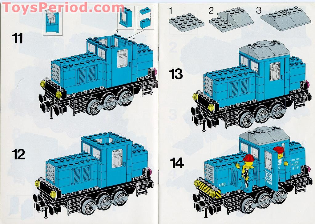 LEGO 7760 Diesel Shunter Locomotive, 12v Instructions and Parts List