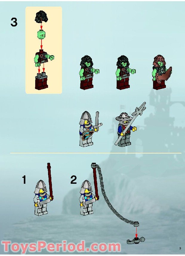 LEGO 7041 Troll Battle Wheel Instructions and Parts List