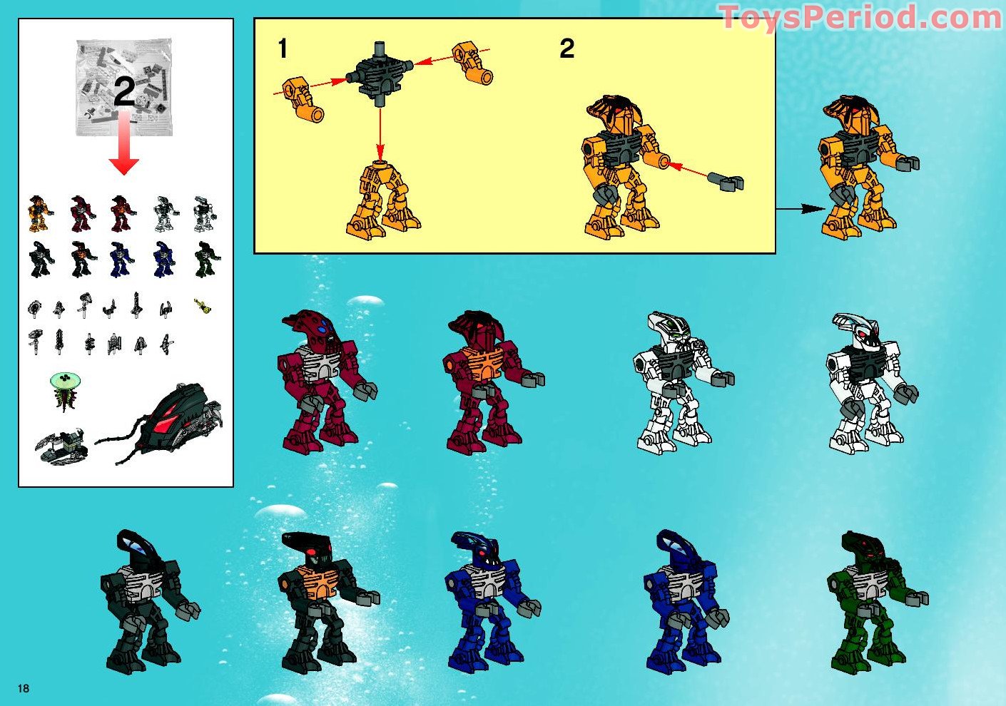 LEGO 8927 Toa Terrain Crawler Instructions and Parts List