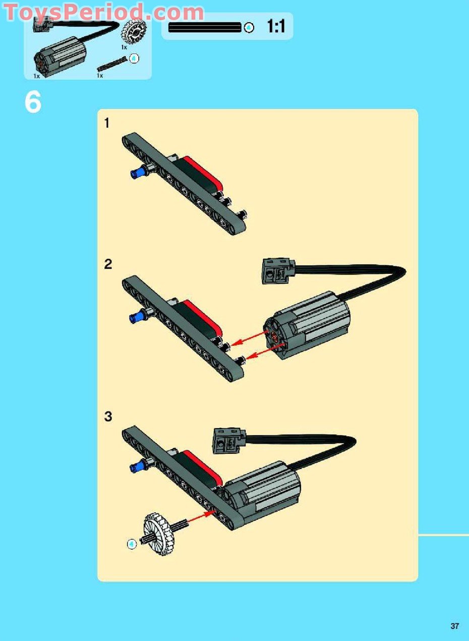 LEGO 8294 Excavator Instructions and Parts List