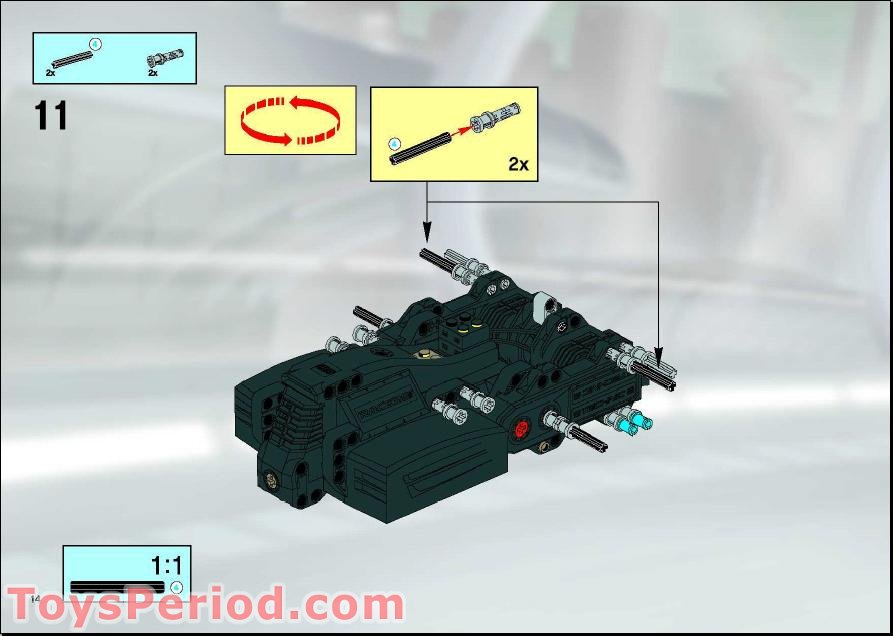 LEGO 8366 Supersonic RC Instructions and Parts List