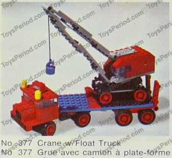 LEGO 377-2 Crane with Float Truck Instructions and Parts List