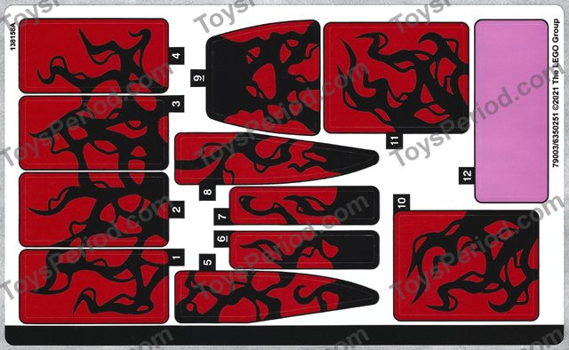 LEGO Sets with Part 76199stk01 Sticker Sheet for Set 76199 - (79003/ ...