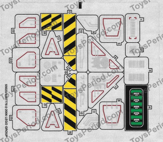 LEGO Sets with Part 7702stk01 Sticker Sheet for Set 7702 - (55023/4287776)