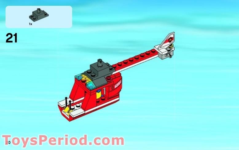 LEGO 60004 Fire Station Instructions and Parts List