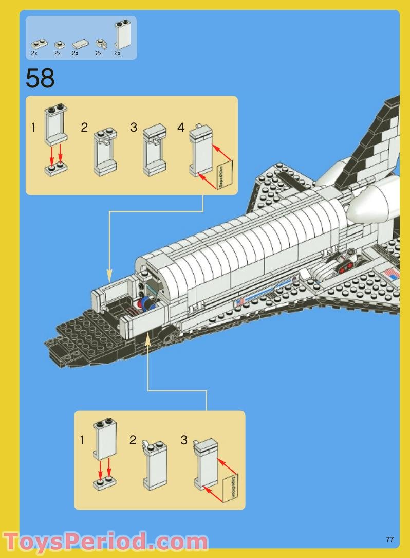 LEGO 10231 Shuttle Expedition Instructions and Parts List