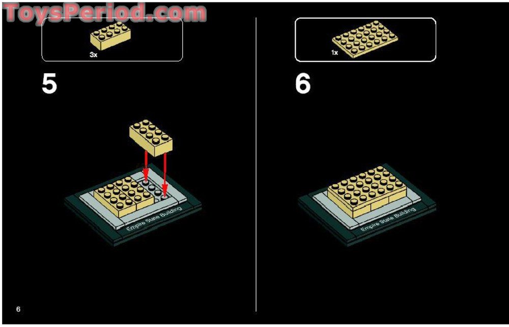 LEGO 21002 Empire State Building Instructions and Parts List