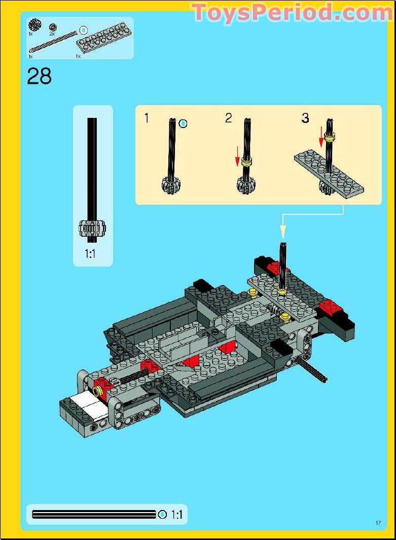 LEGO 4896 Roaring Roadster Instructions and Parts List