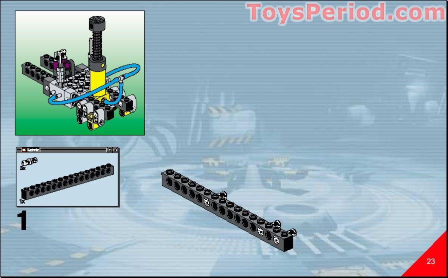 LEGO 5218 Pneumatic Pack Instructions and Parts List