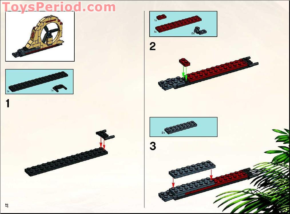 LEGO 7298 Dino Air Tracker Instructions and Parts List