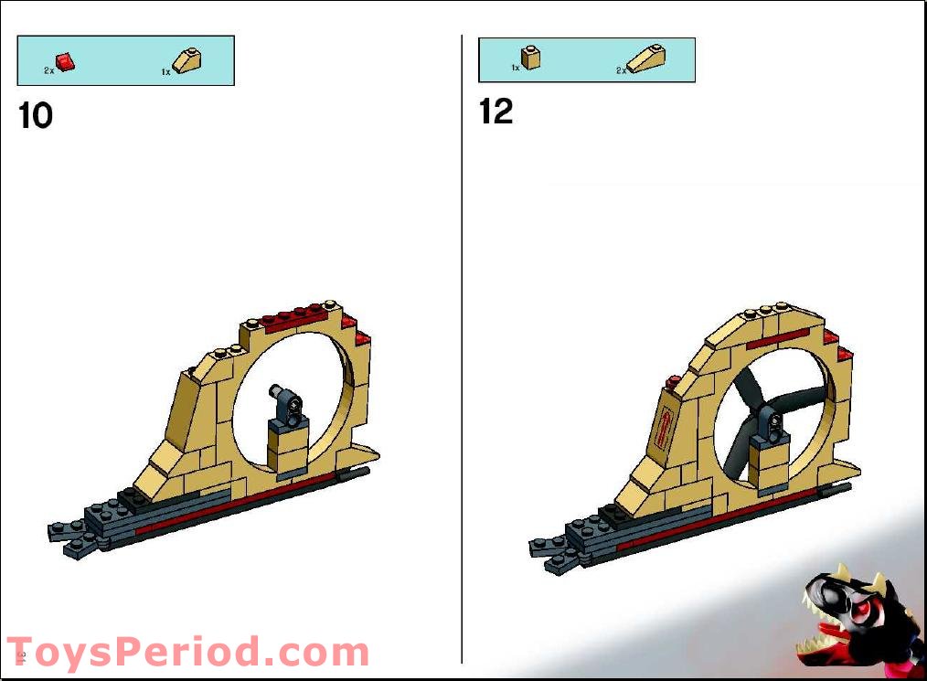 LEGO 7477 T1 Typhoon vs. T-Rex Instructions and Parts List
