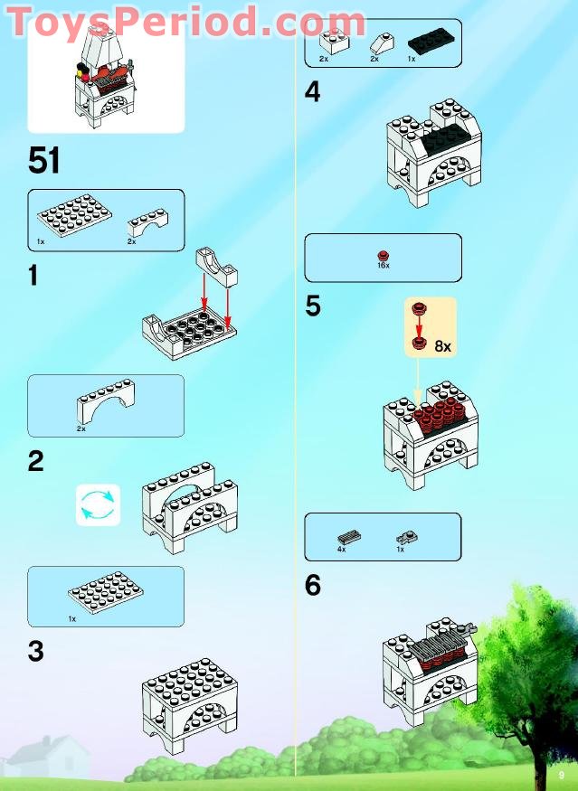 LEGO 7586 Sunshine Home Instructions and Parts List