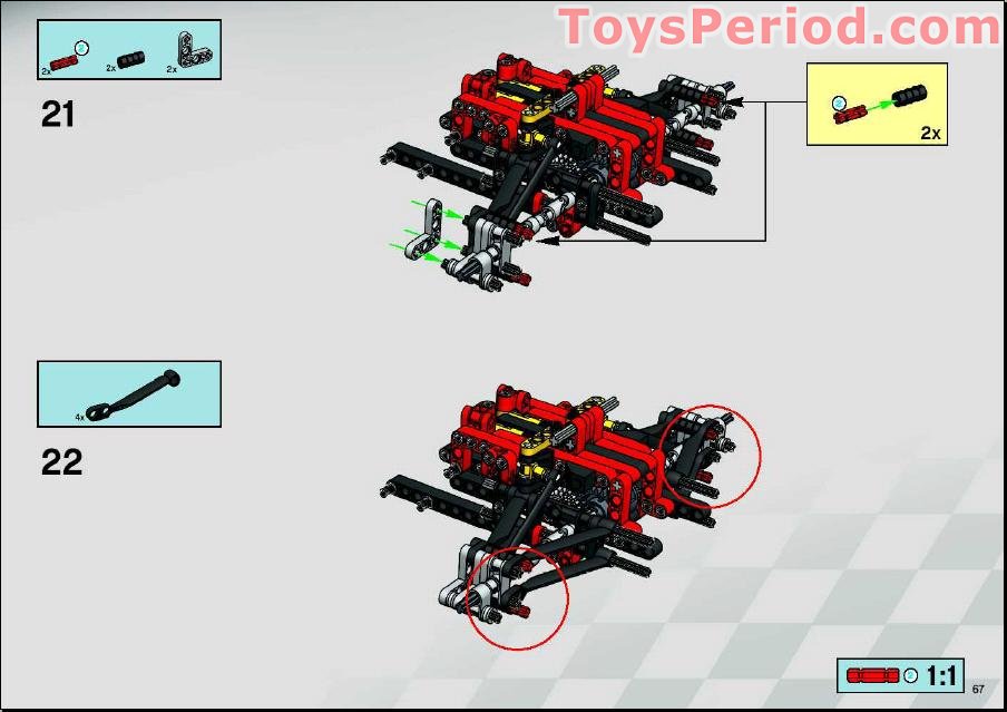 LEGO 8674 Ferrari F1 Racer 1:8 Instructions and Parts List