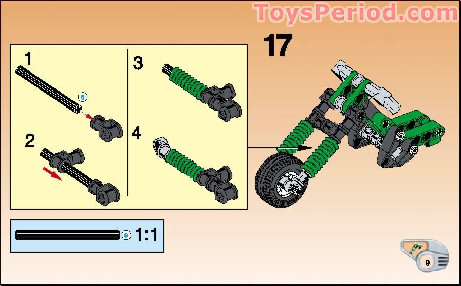 LEGO 8236 Bike Burner Instructions and Parts List
