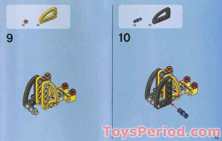 LEGO 8290 Mini Forklift Instructions and Parts List