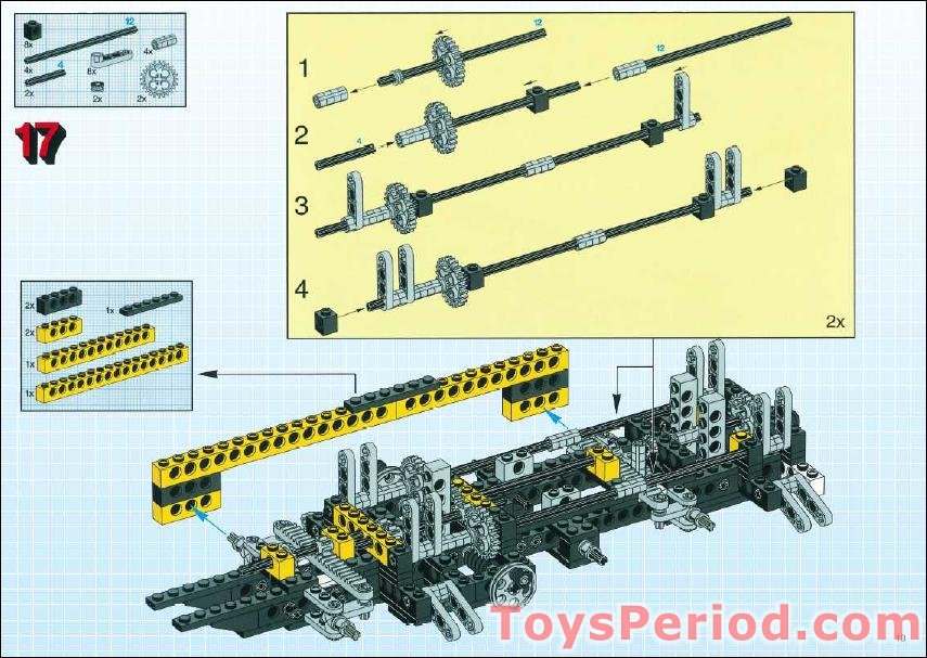 LEGO 8438 Pneumatic Crane Truck Instructions and Parts List