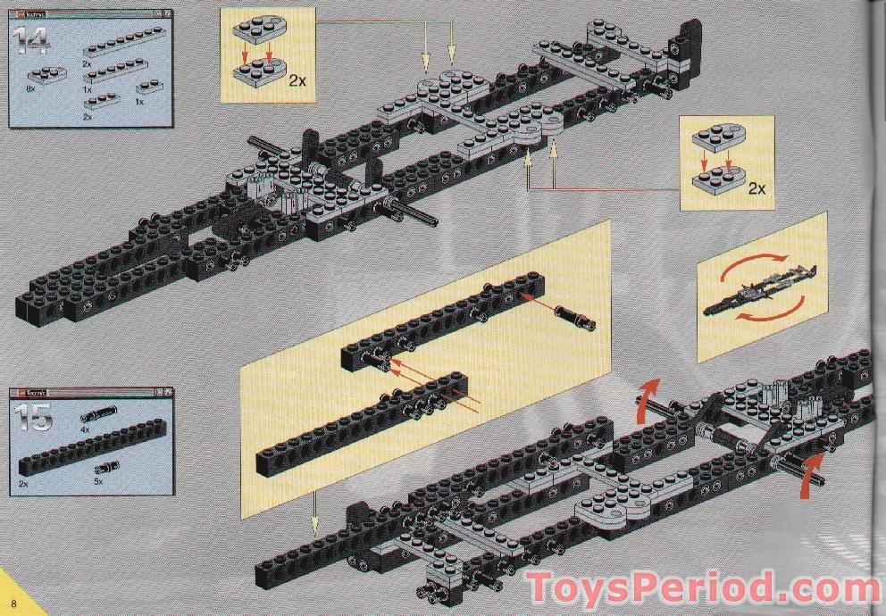 LEGO 8458 Silver Champion Racer Instructions and Parts List