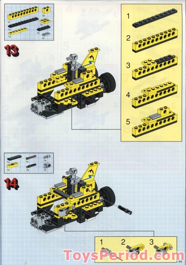 LEGO 8286 3-in-1 Car Instructions and Parts List