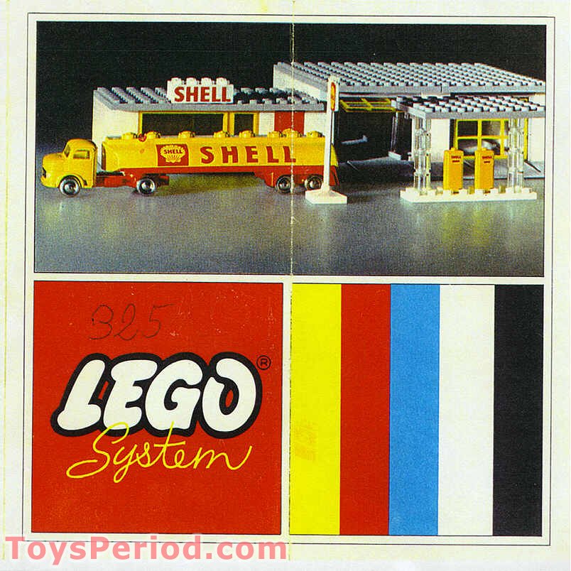 LEGO 325-3 Shell Service Station Instructions and Parts List