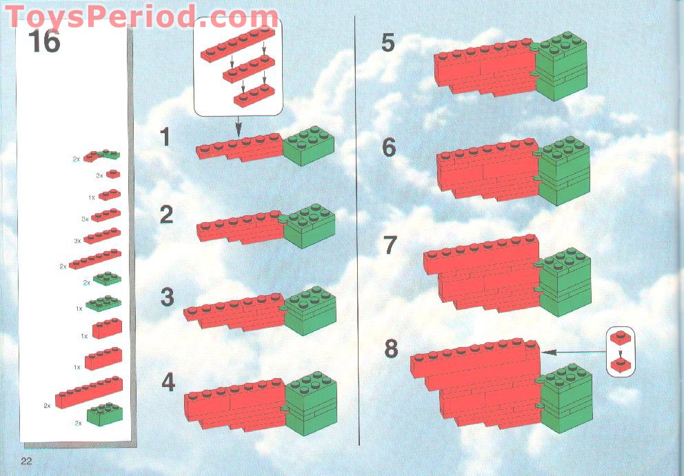 LEGO 3724 LEGO Dragon Instructions and Parts List