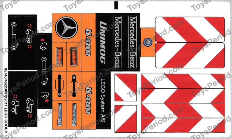 LEGO Sets with Part 8110stk01 Sticker Sheet for Set 8110 - Sheet 1 ...