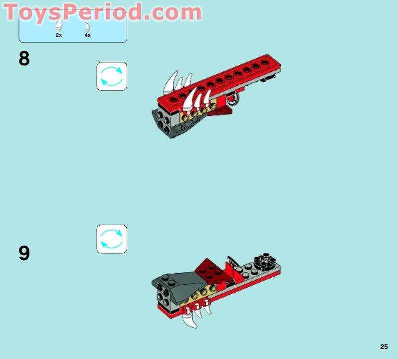 LEGO 70004 Wakz' Pack Tracker Instructions and Parts List