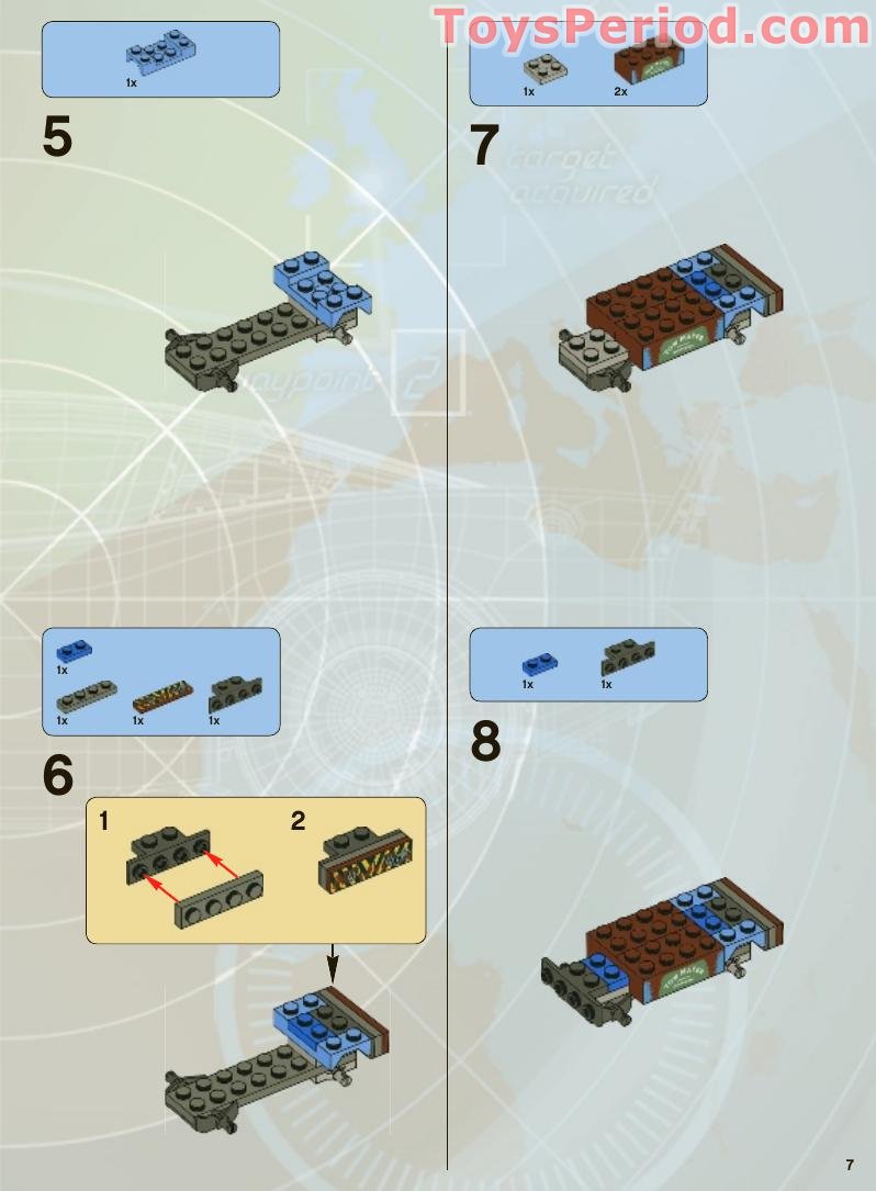 LEGO 8487 Flo's V8 Cafe Instructions and Parts List