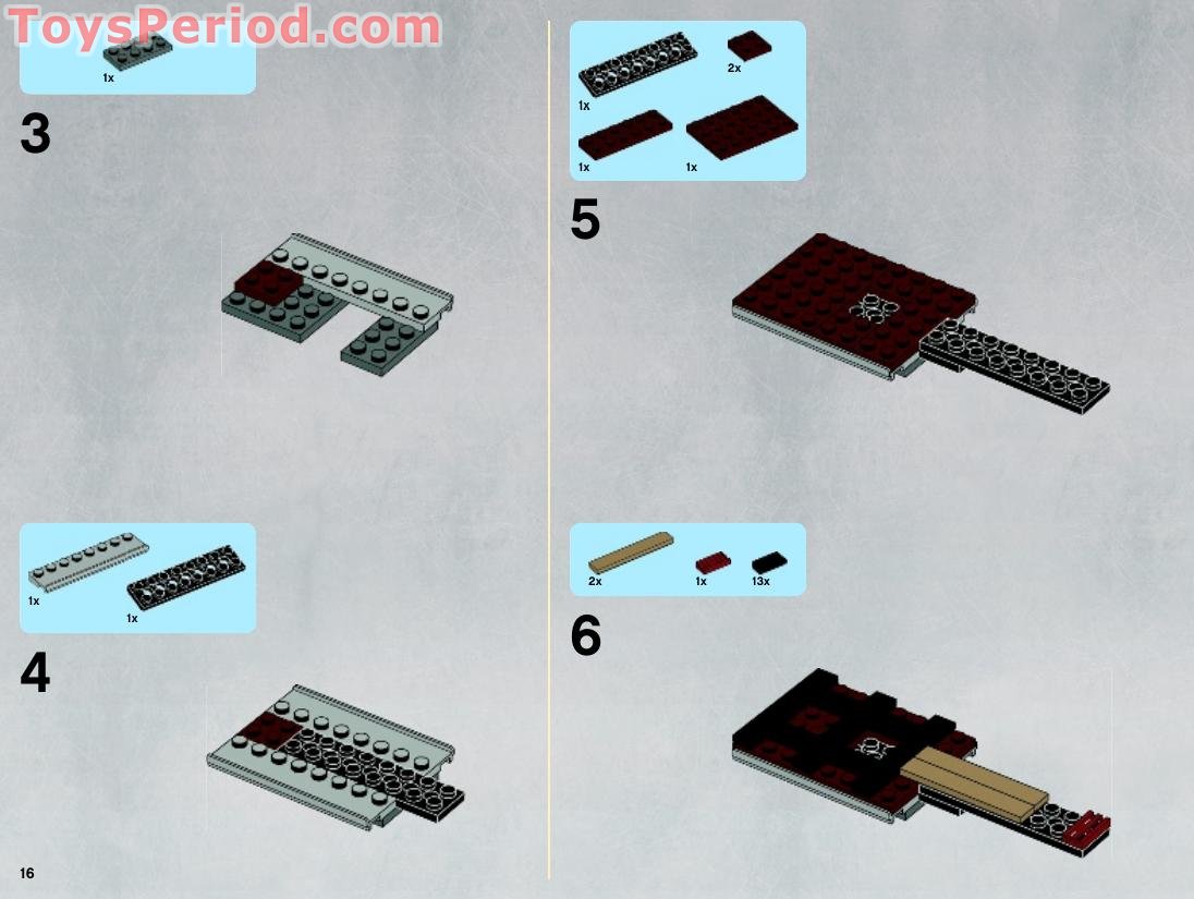 LEGO 9516 Jabba's Palace Instructions and Parts List