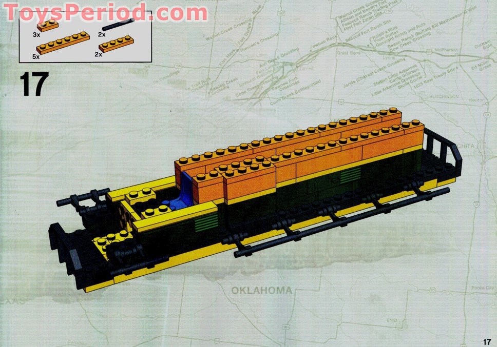 LEGO 10133 Burlington Northern Santa Fe BNSF GP-38 Locomotive ...