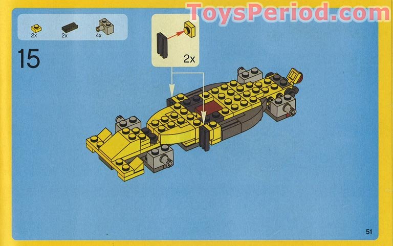 LEGO 4939 Cool Cars Instructions and Parts List