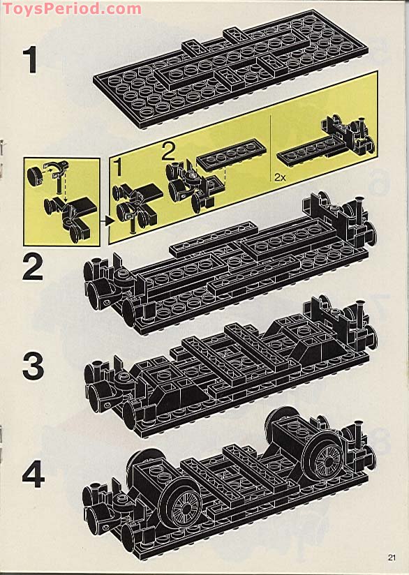 LEGO 7722 Steam Cargo Train, Battery Instructions and Parts List