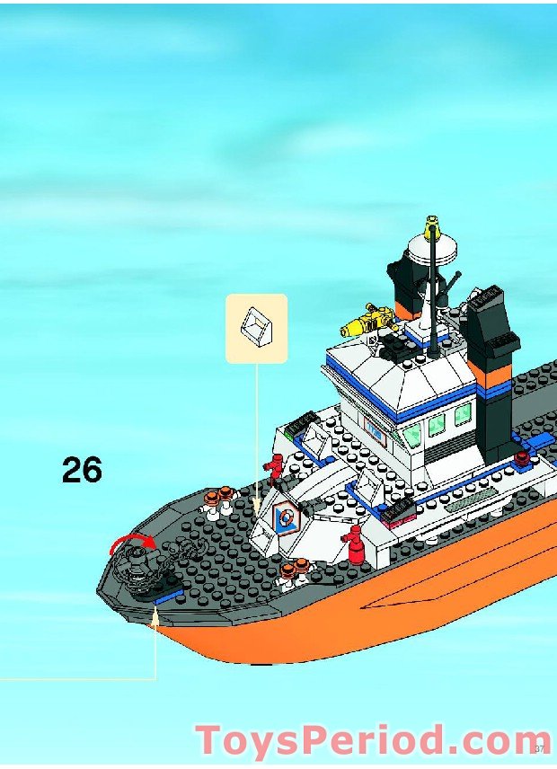 LEGO 7739 Coast Guard Patrol Boat and Tower Instructions and Parts List
