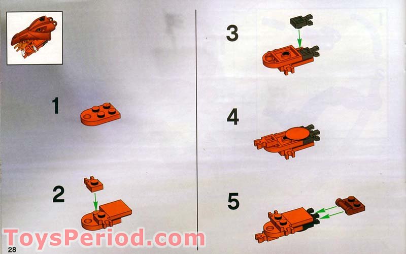 LEGO 7017 Viking Catapult Versus Nidhogg Dragon Instructions and Parts List