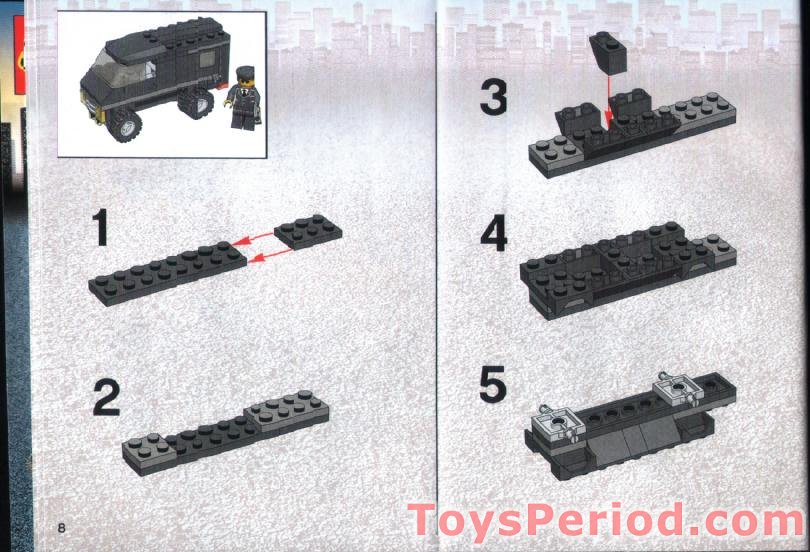 LEGO 7032 Highway Patrol and Undercover Van Instructions and Parts List