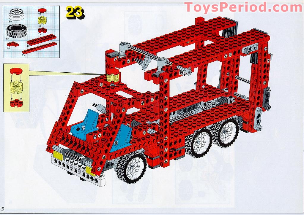 LEGO 8872 Forklift Transporter Instructions and Parts List