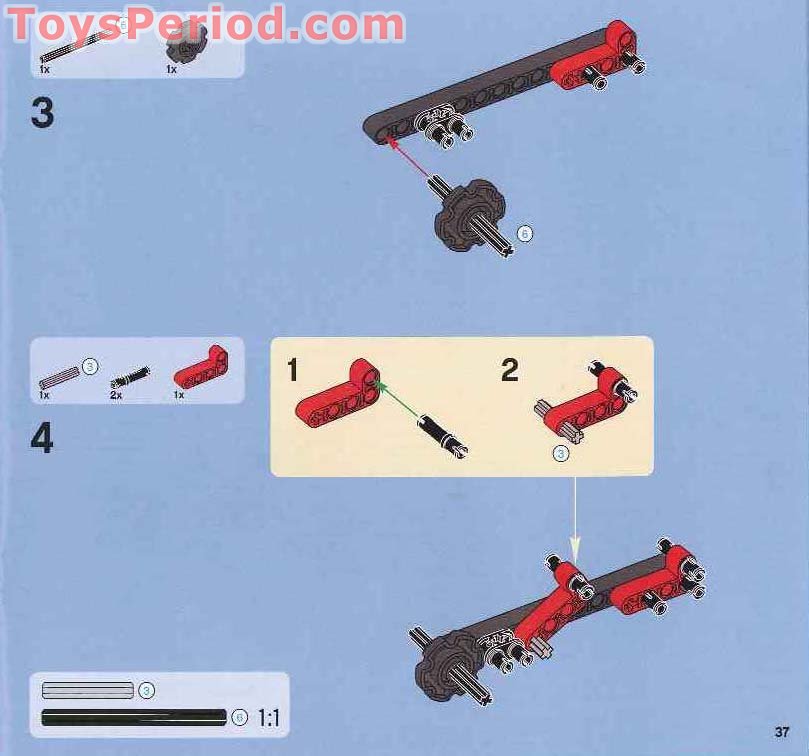 LEGO 8272 Snowmobile Instructions and Parts List
