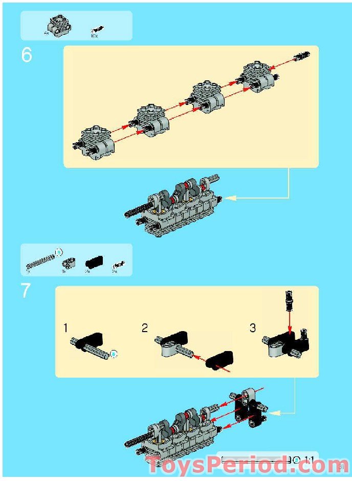 LEGO 8284-1 Dune Buggy or Tractor Instructions and Parts List