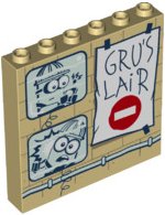 LEGO Sets with Part 59349pb240 Panel 1 x 6 x 5 with Minion Pictures and ...