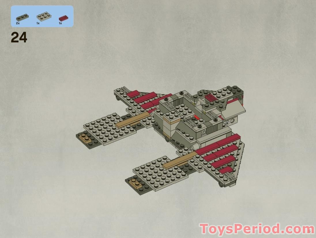 LEGO 7964 Republic Frigate Instructions and Parts List