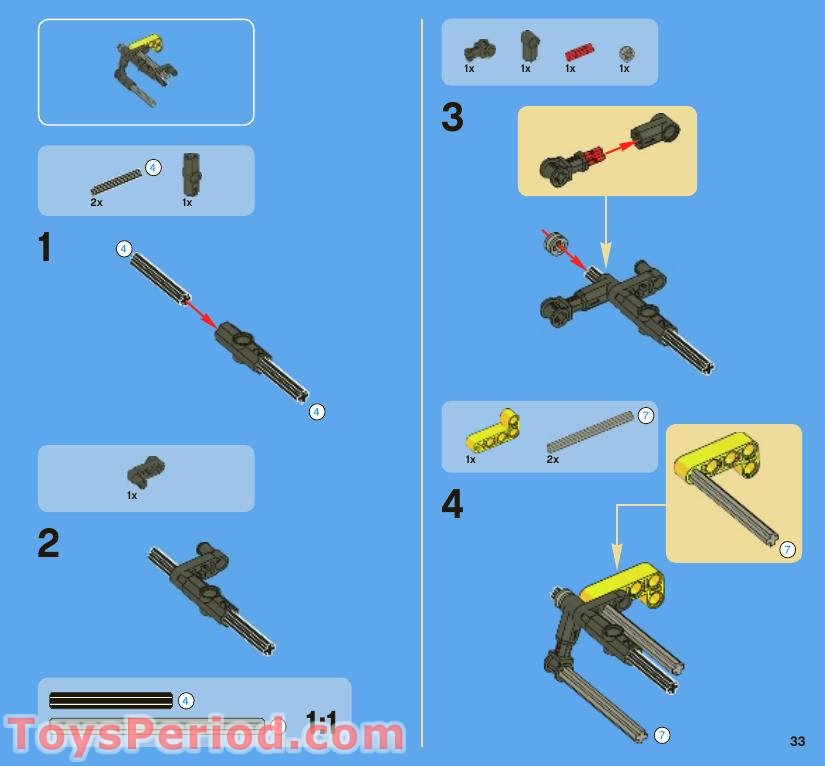 LEGO 8067 Mini Mobile Crane Instructions and Parts List