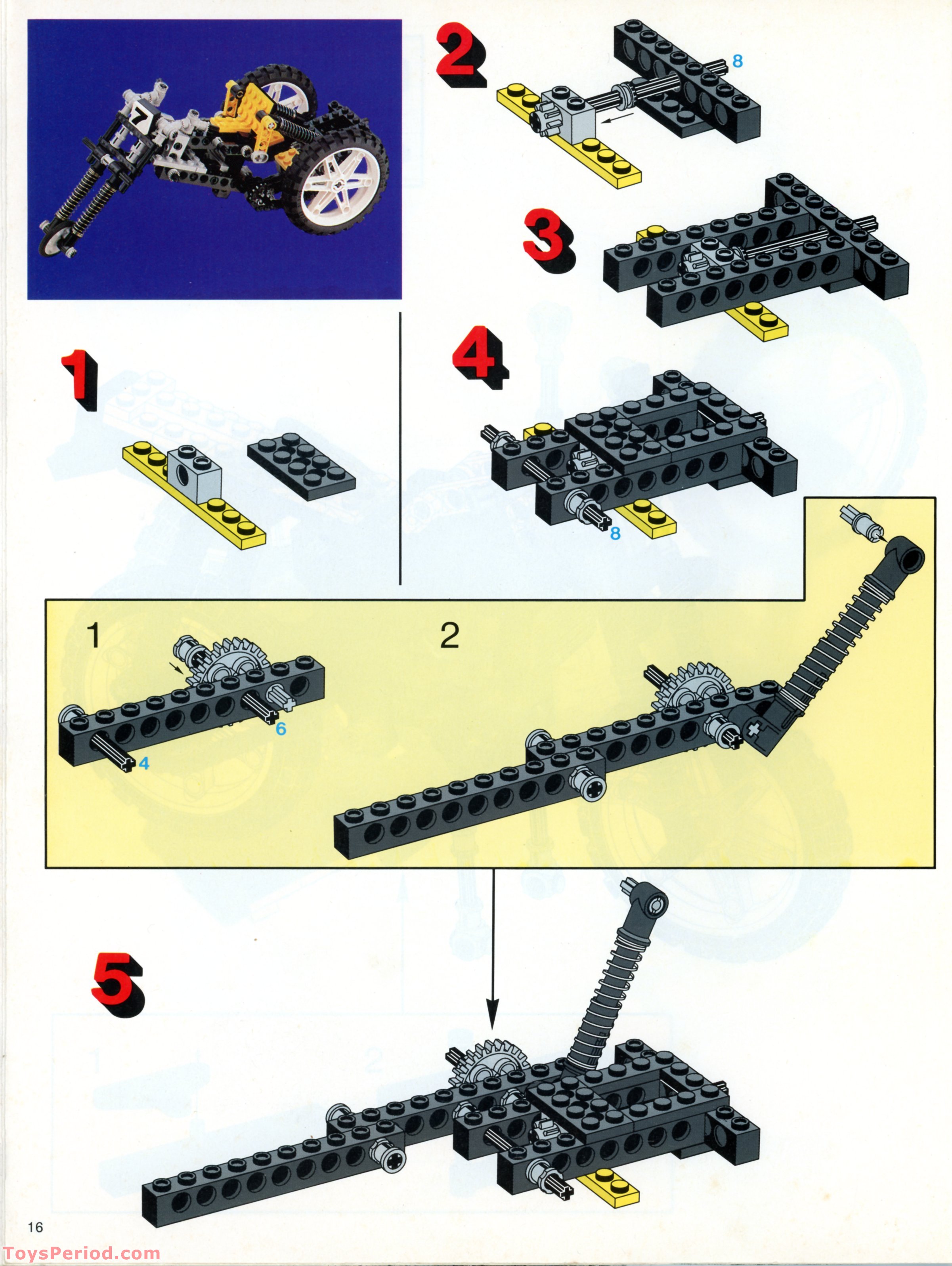 LEGO 8838 Shock Cycle Instructions and Parts List